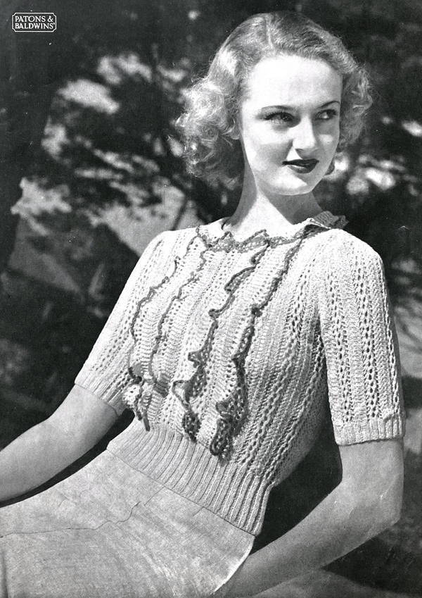 Frivolity Lace Frill Sweater – vintageknittingparty